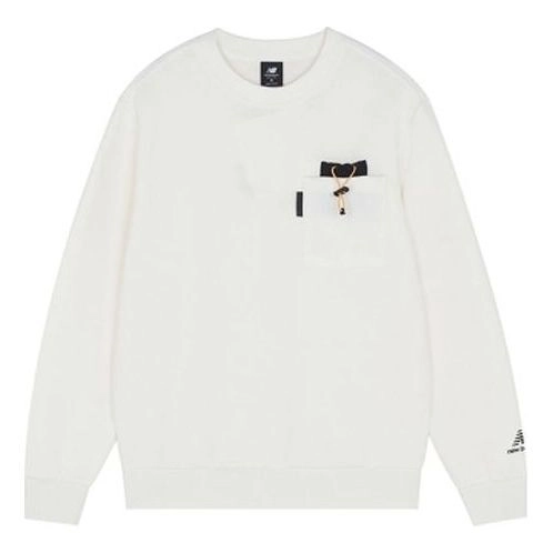 NEW BALANCE Logo Sweatshirt - White/black