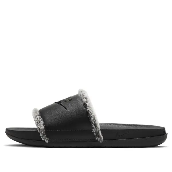 Nike Offcourt Leather Slide With Fur Trim
