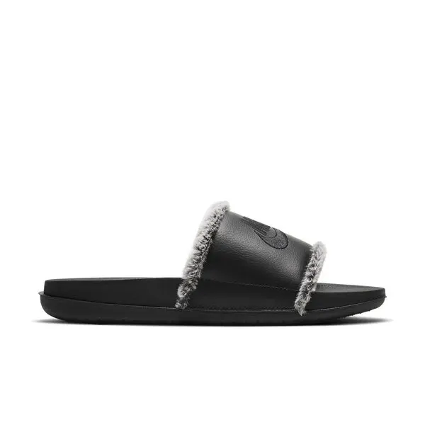 Nike Offcourt Leather Slide With Fur Trim