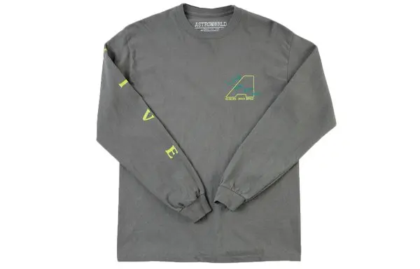 TRAVIS SCOTT Cactus Jack Astroworld Printing Swea Long T-shirts - Grey
