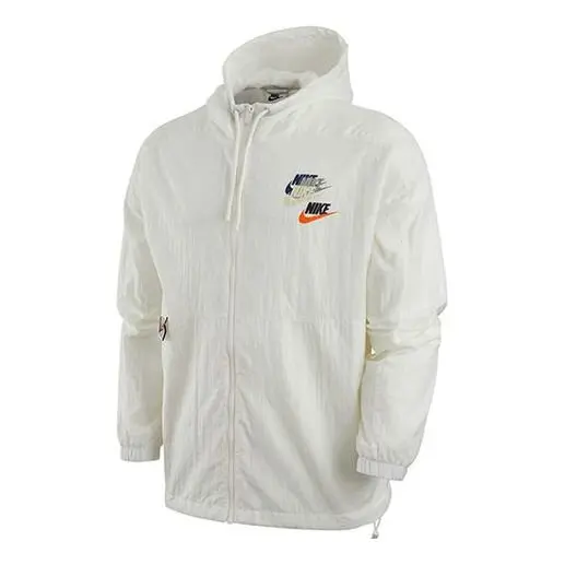 Nike Alphabet Logo Printing Woven Hooded Jacket - Multi-color