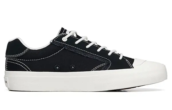 ANTA Canvas Lace-up Sneakers - Black/white