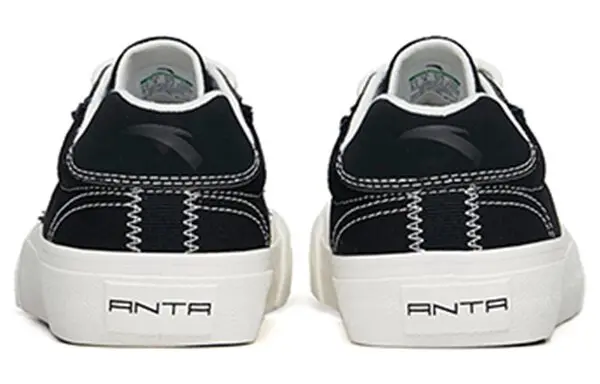 ANTA Canvas Lace-up Sneakers - Black/white
