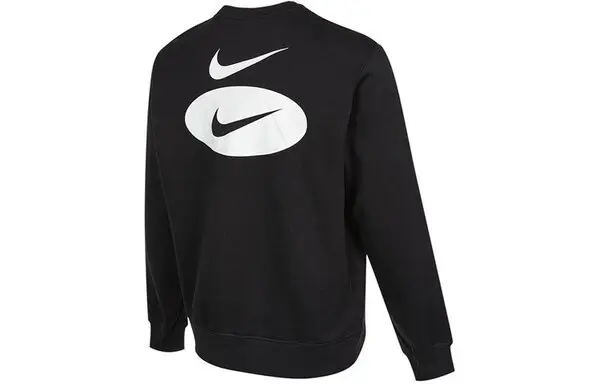Nike As Nsw Sl Bb Crew Casual Sports Fleece Lined Round Neck Long Sleeves - Black