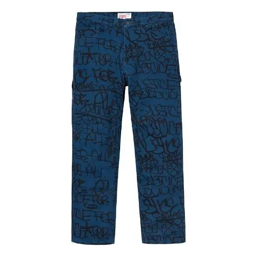 Supreme X Comme Des Garçons Shirt Canvas Painter Pant Navy - Blue