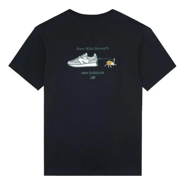 NEW BALANCE Logo Graphic T-shirt Asia Sizing 'black - Black/white/green
