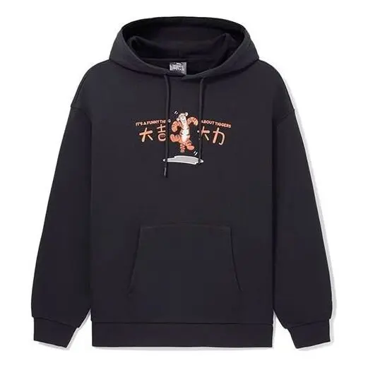 LI-NING X Disney Tigger Cooperation Series Printed Hoodie - Black/orange