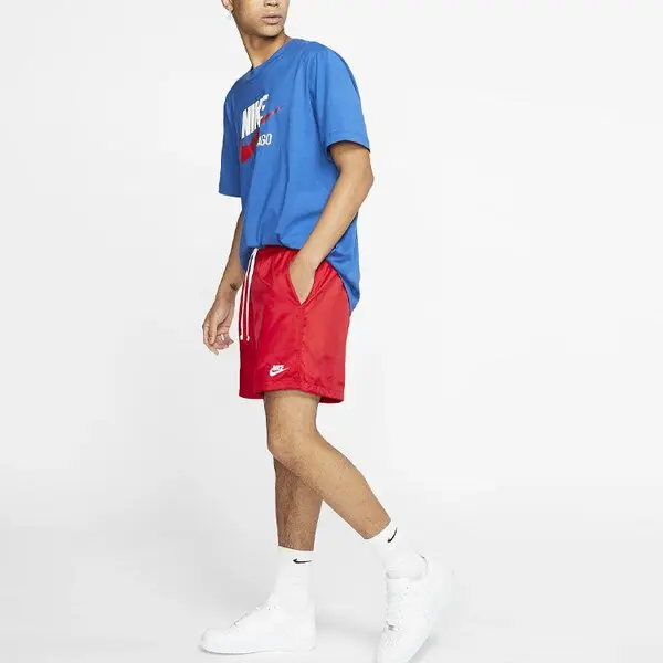 Nike Retro Woven Shorts With Small Logo - Red