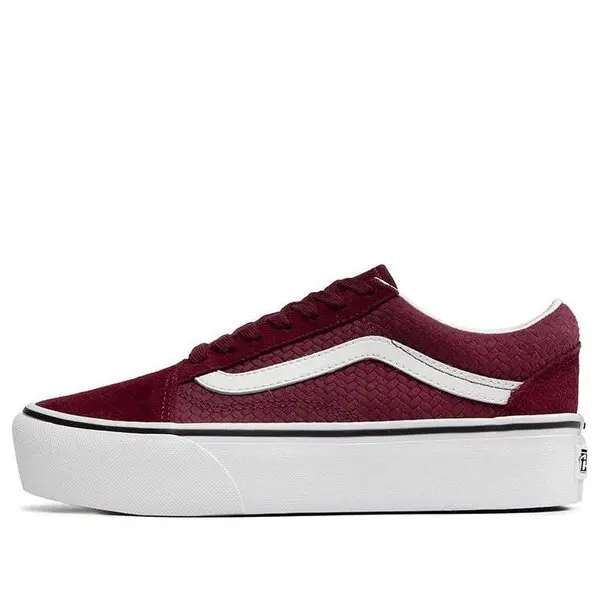 VANS Old Skool Platform Sneakers - Dark Red