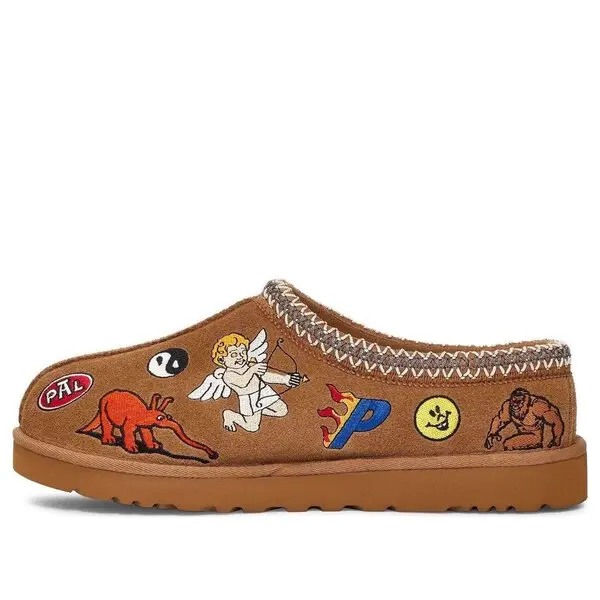 UGG X Palace Embroidered Slipper - Chestnut