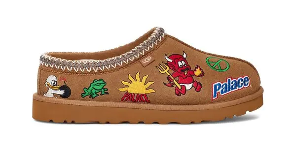 UGG X Palace Embroidered Slipper - Chestnut