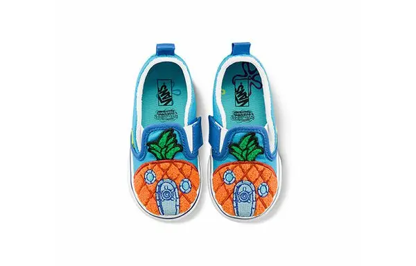 VANS Toddler Spongebob Squarepants X Slip-on Velcro "124 Conch Street" Sneakers