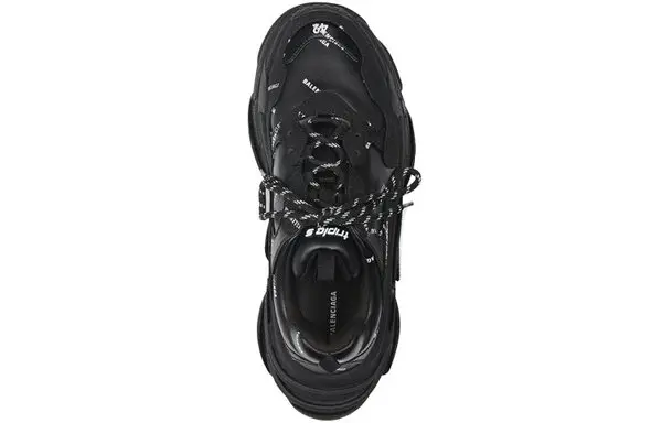 Balenciaga Triple S Allover Logo Sneakers - Black/white