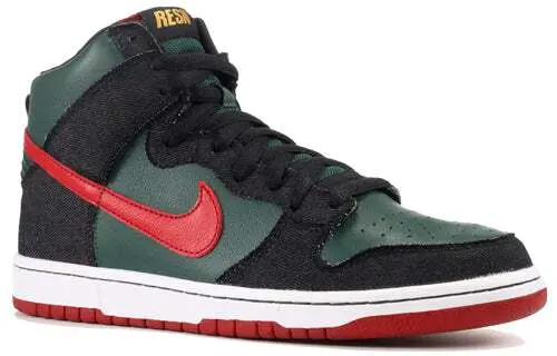Nike Dunk High Premium 'resn' Sneakers - Red/green