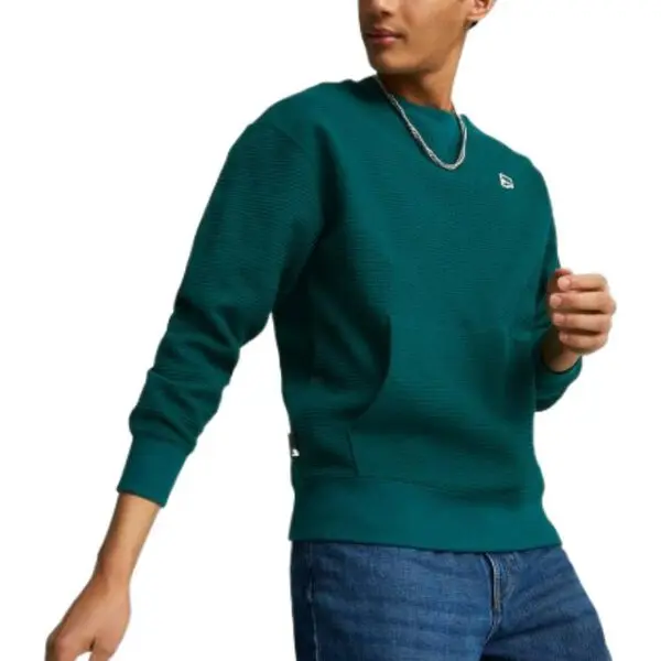 PUMA Downtown Waffle Crewneck Sweatshirt 'green