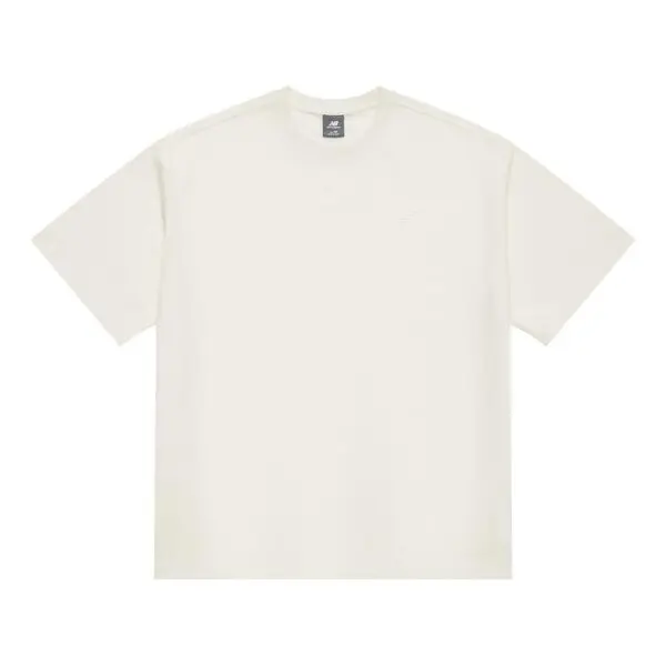 NEW BALANCE Linear Heritage Brushed Back Jersey Oversized T-shirt - White