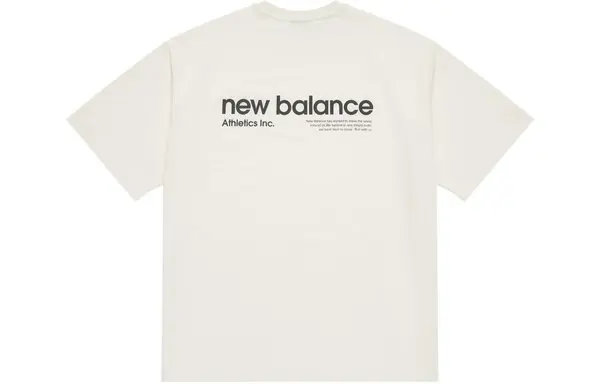 NEW BALANCE Linear Heritage Brushed Back Jersey Oversized T-shirt - White