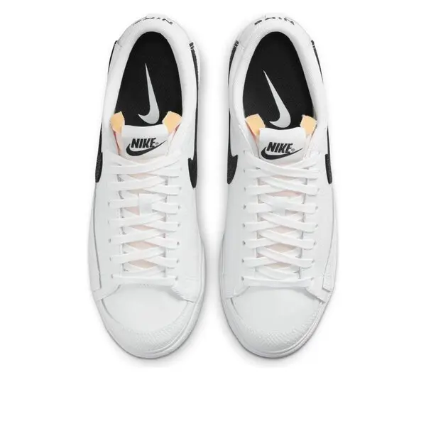 Nike Blazer Low Platform "white Snakeskin" Sneakers - White/black