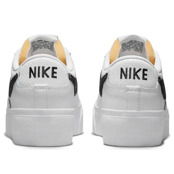 Nike Blazer Low Platform "white Snakeskin" Sneakers - White/black