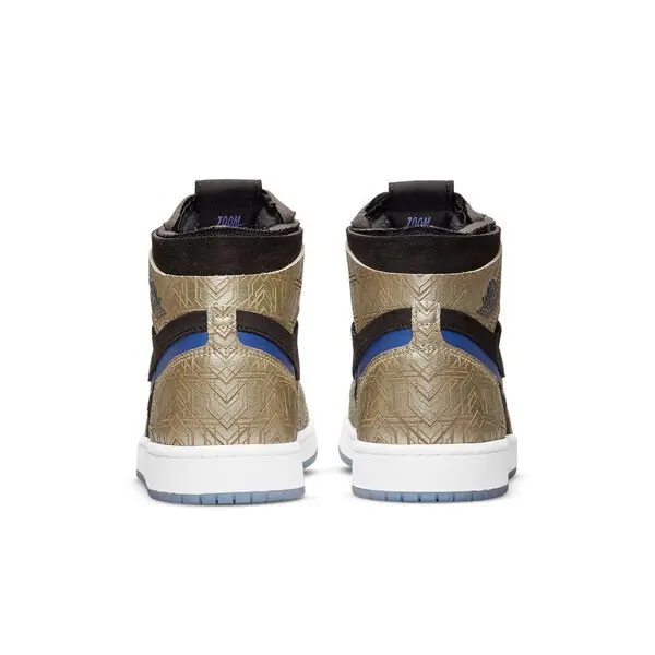JORDAN Air 1 Zoom Comfort High Top Sneakers - Black/gold