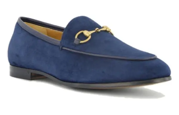 Gucci Jordaan Suede Loafers - Blue
