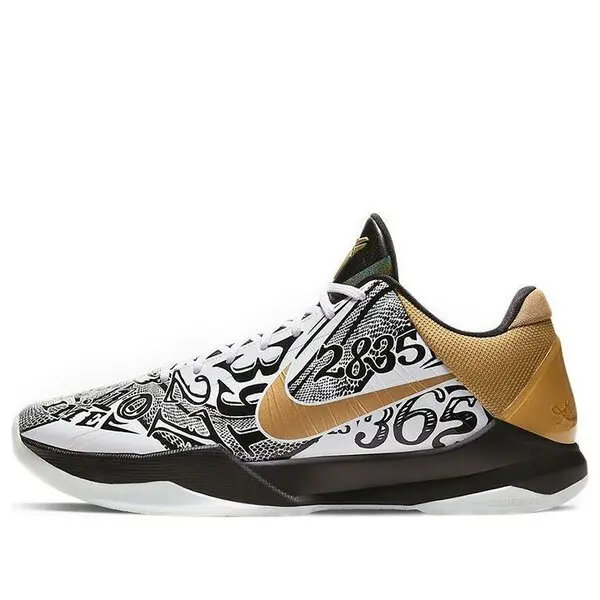Nike Zoom Kobe 5 Protro "big Stage - White/metallic Gold/black
