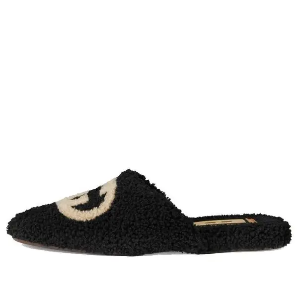 Gucci Interlocking G Slippers - Black/white