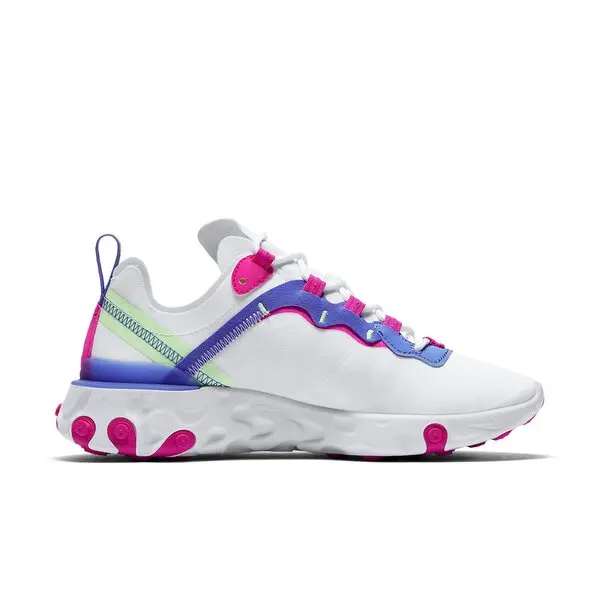 Nike React Element 55 Athletic Sneakers - White/pink