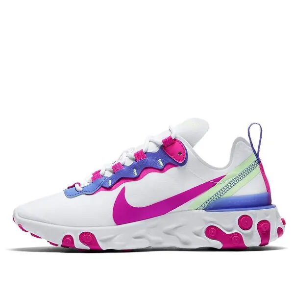 Nike React Element 55 Athletic Sneakers - White/pink