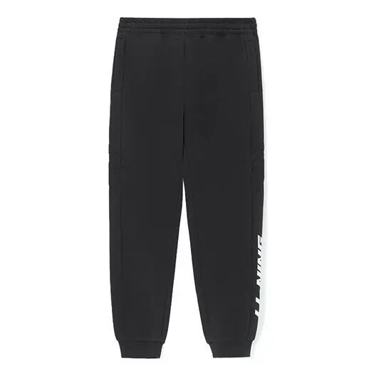 LI-NING Graphic Sweatpants 'black White - Black/white