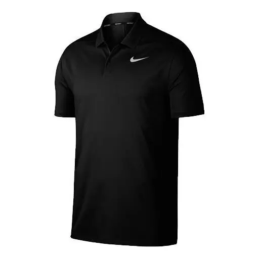 Nike Dry Victory Casual Sports Short Sleeve Polo Shirt - Black