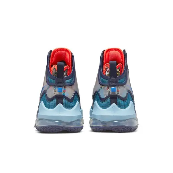 Nike Lebron 19 High Top Athletic Sneakers - Blue/yellow