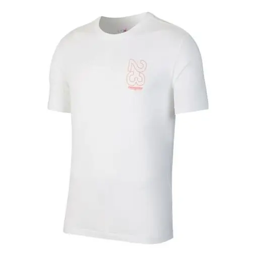 JORDAN 23 Engineered Alphabet Printing Round Neck - White