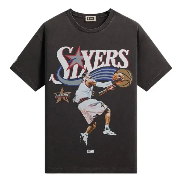 Kith For Nba All-star Philadelphia 76ers Allen Iverson Vintage T-shirt - Black