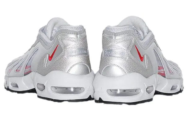 Nike X Supreme Air Max 96 'metallic Silver' Sneakers - Silver/white/red