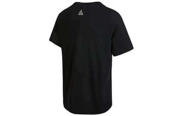 Nike Plant Pattern Printing Round Neck Pullover Short Sleeve Black T-shirt - Default Color