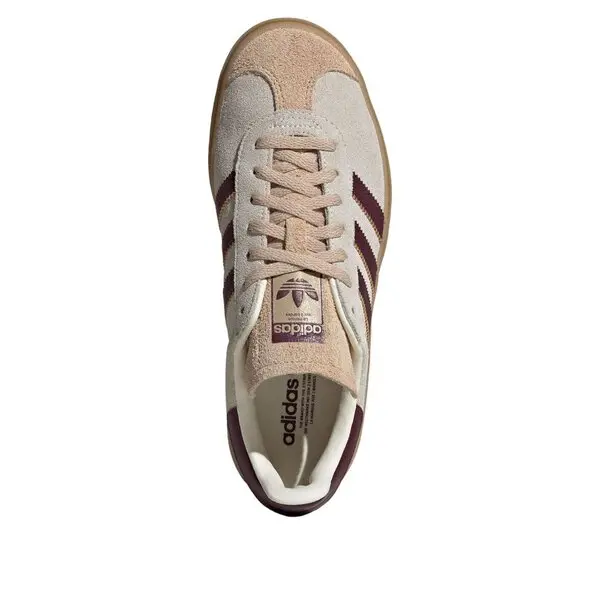 Adidas Gazelle Platform Sneakers - Beige/burgundy