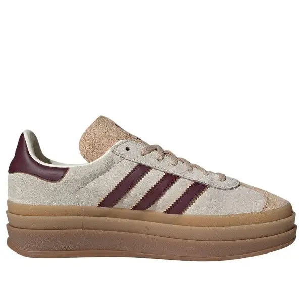 Adidas Gazelle Platform Sneakers - Beige/burgundy