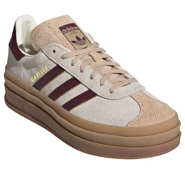 Adidas Gazelle Platform Sneakers - Beige/burgundy