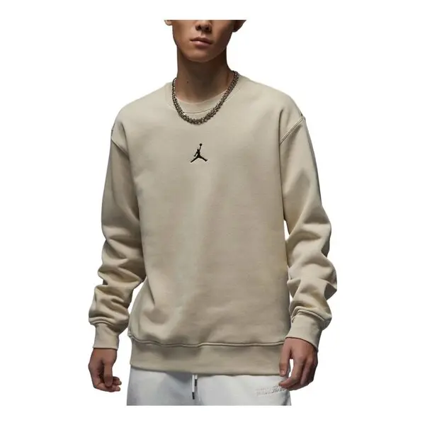 JORDAN Essentials Logo Sweatshirt 'sand - Sand/black