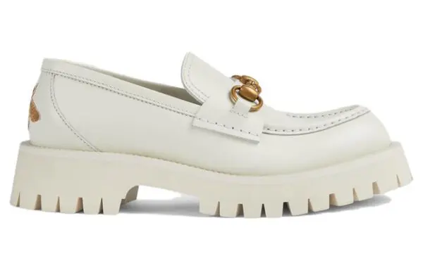 Gucci Rubber Lug Sole Horsebit Loafer In Leather