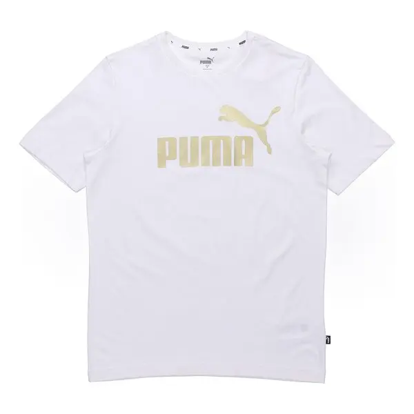 PUMA Printed Short Sleeve T-shirt - Optic White