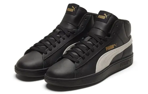 PUMA Smash V2 Mid Sneakers - Black/grey
