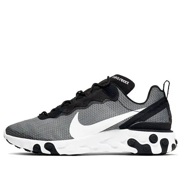 Nike React Element 55 Anthracite Lace-up Sneakers - Black/white