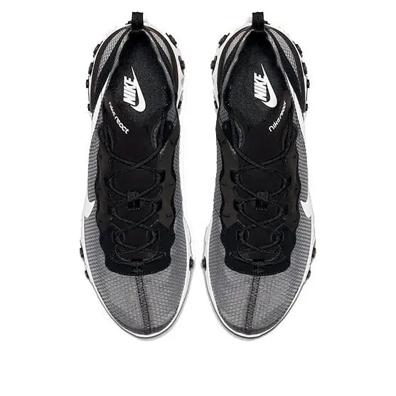 Nike React Element 55 Anthracite Lace-up Sneakers - Black/white