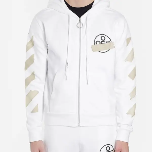 Off-White Ss20 Arrows Sketch Logo Zip Hoodie