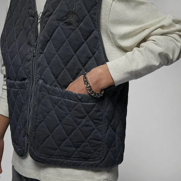 JORDAN Flight Heritage Quilted Vest - Black