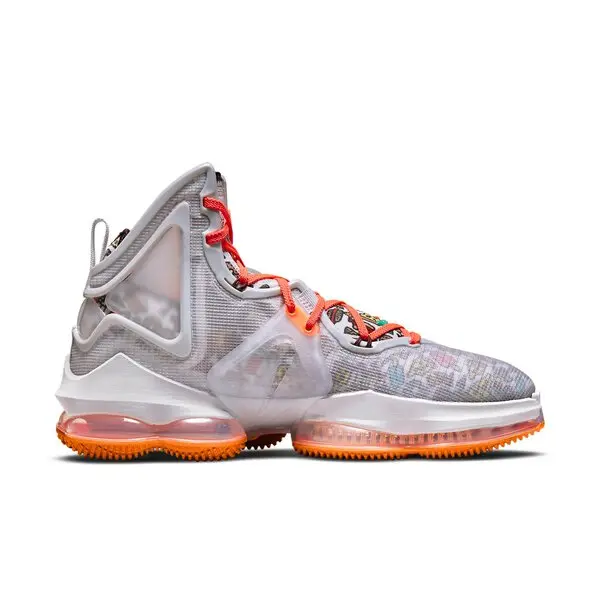 Nike Lebron 19 "fast Food" Athletic Sneakers - Grey/orange