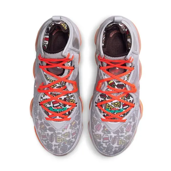 Nike Lebron 19 "fast Food" Athletic Sneakers - Grey/orange