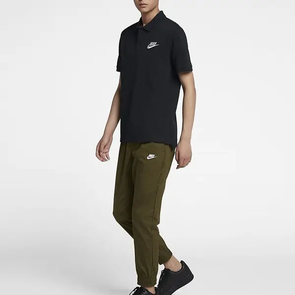 Nike Small Logo Casual Sports Short Sleeve Polo Shirt - Black